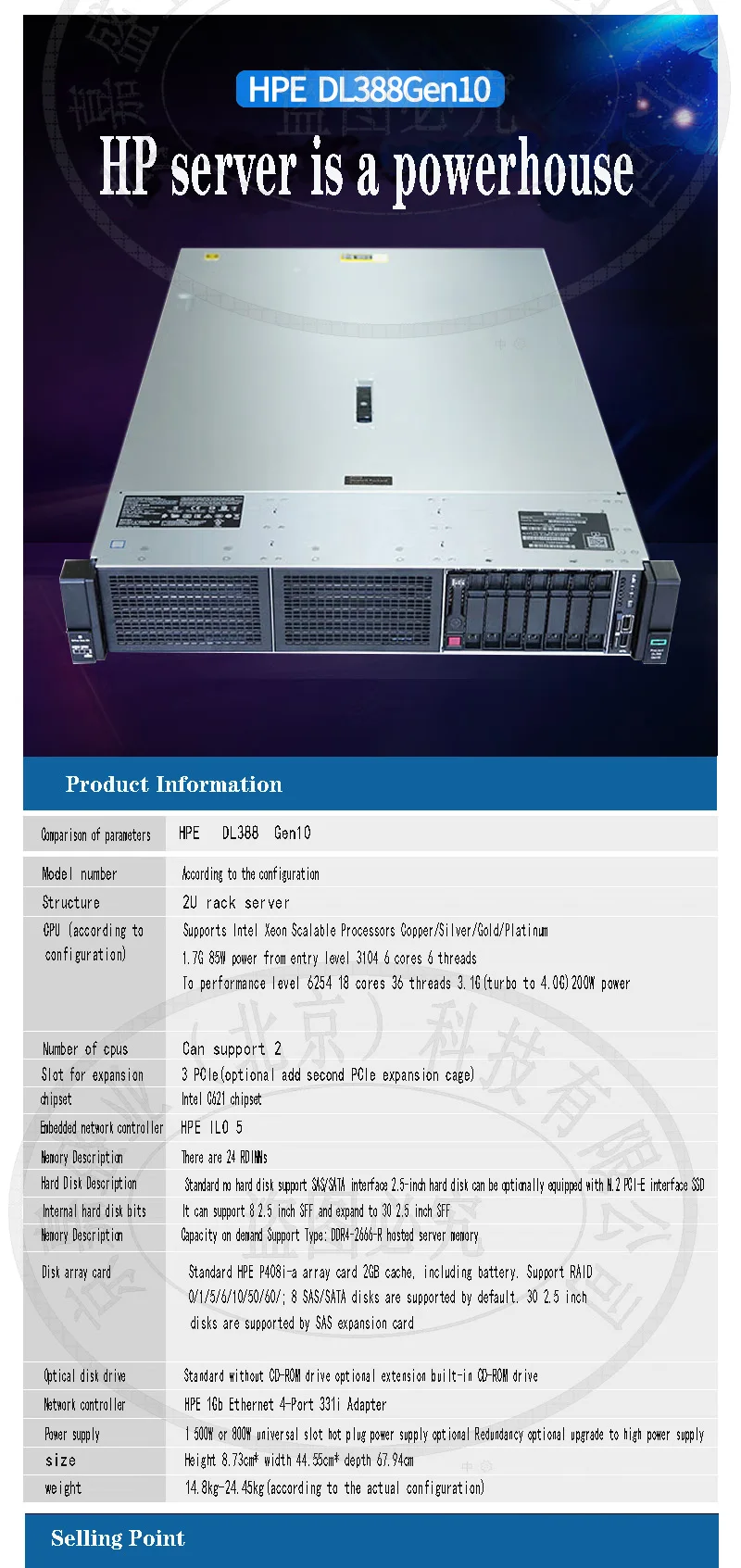 Proliant Dl380 Gen10 Server Rack 2 Intel Silver 4110 8 Core Cpus 64gb ...