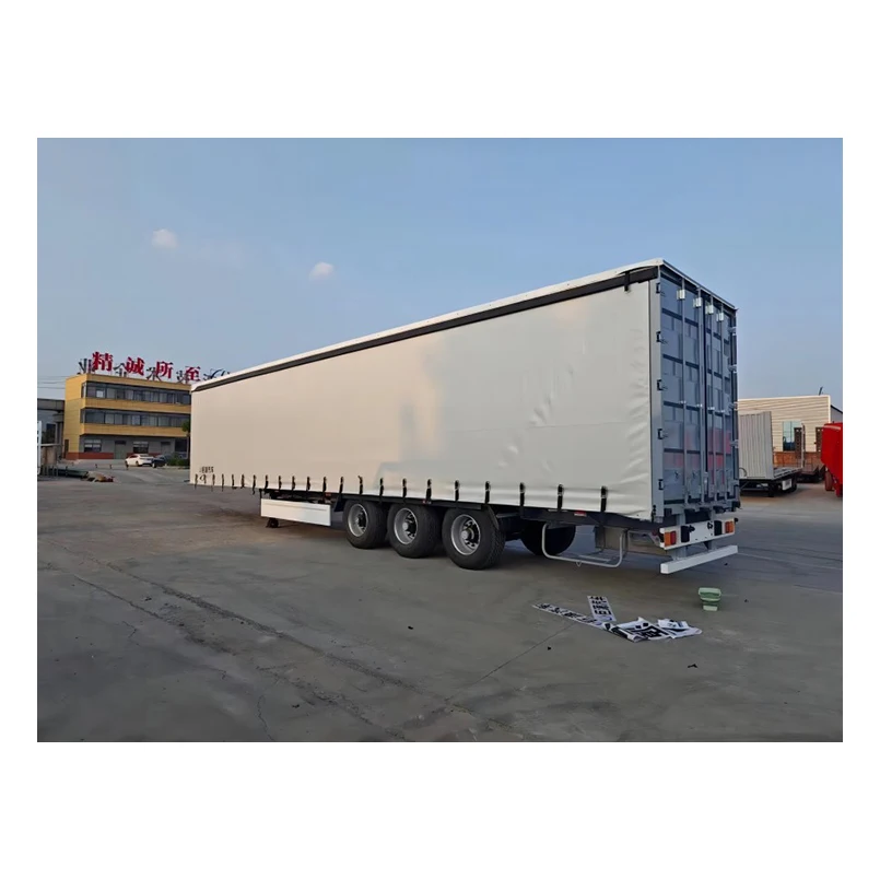 40 Ft Van Box Semi Trailer Pvc Curtain Side Shipping Container Van Semi ...