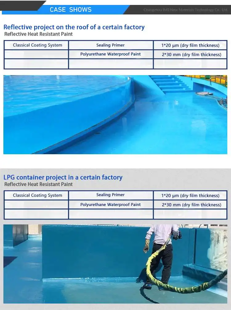 Customized Polyurethane Waterproof Coating for Swimming Pools & Plastics