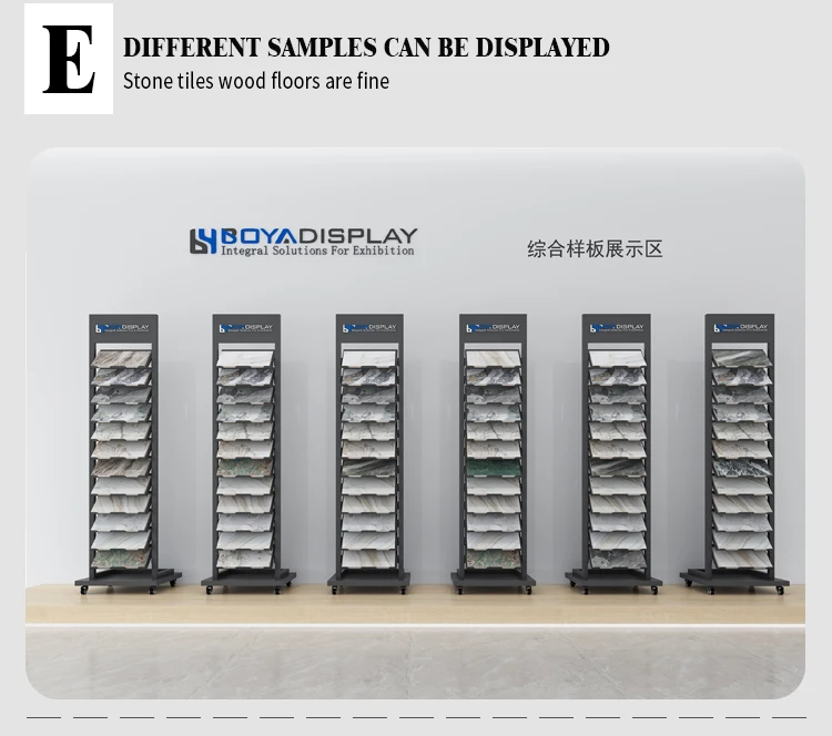 Boya Modern Custom 12-24 Layer Ceramic Tile Display Shelf Rack Granite ...