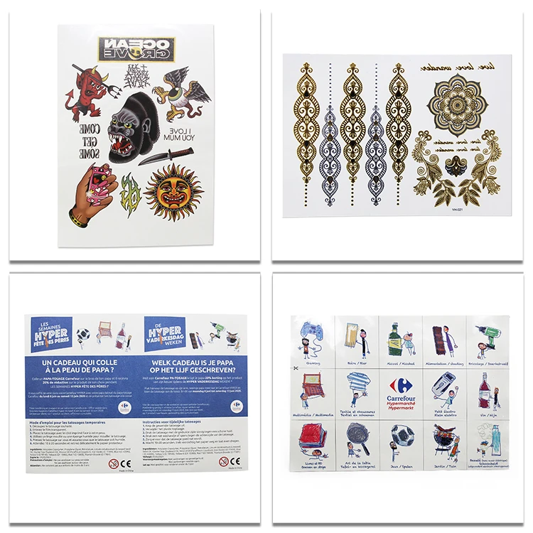 Customized Temporary Body Art Tattoo Sticker - Buy Tattoo Sticker ...