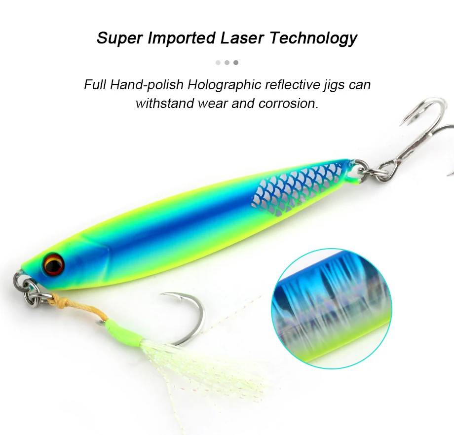 Fjord 2024 Hot Sale Uv Glow Metal Fishing Jigs 30g 40g 60g Saltwater Jig Lure Tuna Sardine Shore ...