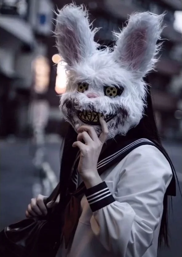 Halloween Scary Party Mask Plush Bunny Rabbit Bloody Creepy Fancy Bear ...