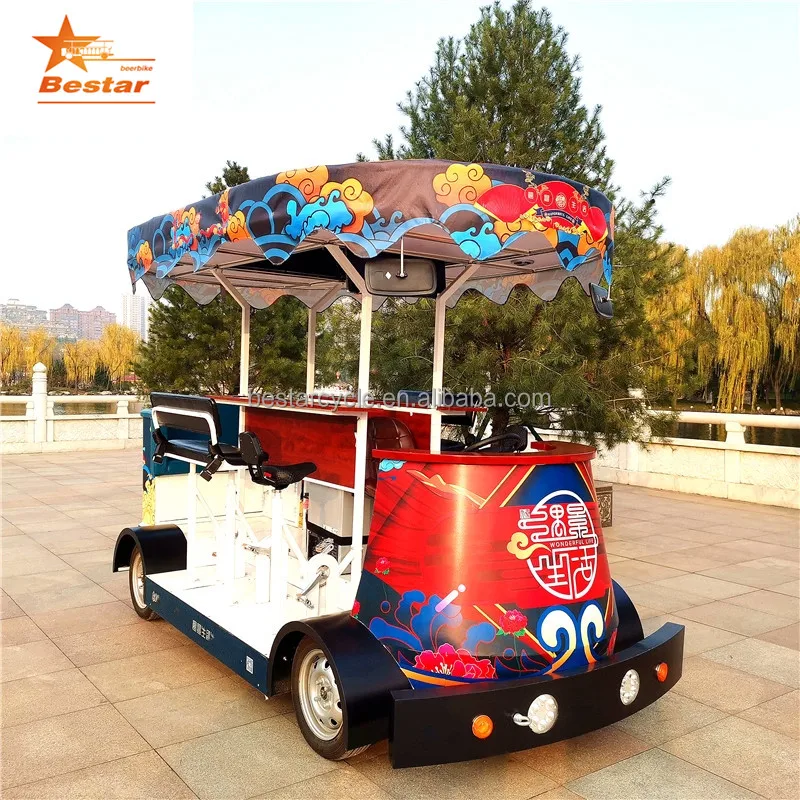 Sightseeing City Bus Pedal Pub Electric with Pedal Assit Party Pub Beer ...
