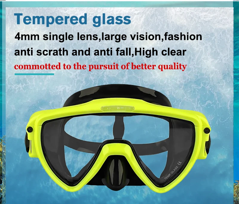 Aloma 2024 New design anti fog single lens diving goggles freediving ...