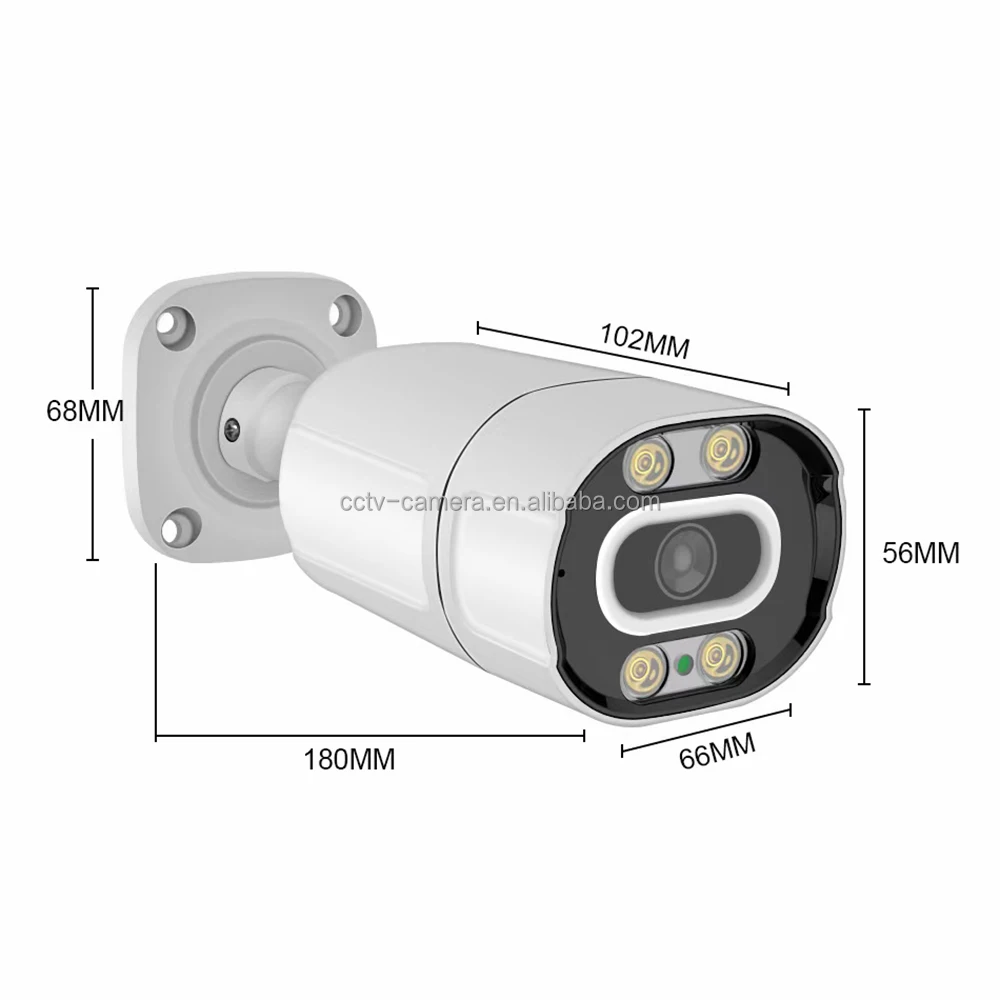 4MP 2K AI IP Bullet Camera with Dual Light & Motion Detection