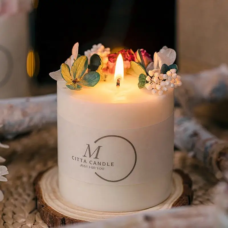 Aromatherapy Candle Set Gift Box Gift Glass Cover Essential Oil ...