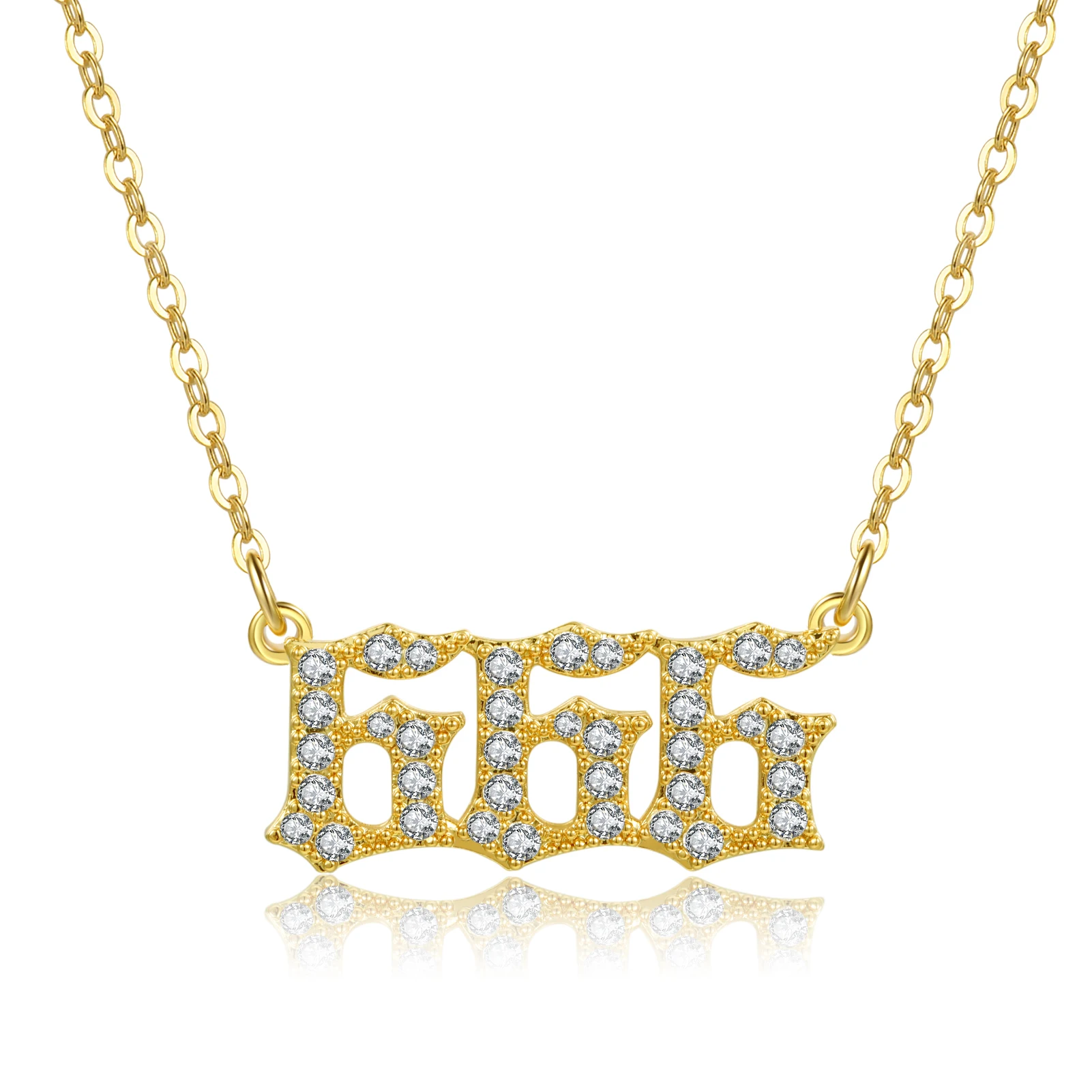 Zuola Trendy Angel Number Necklace 111 999 Gold Plated High Quality ...