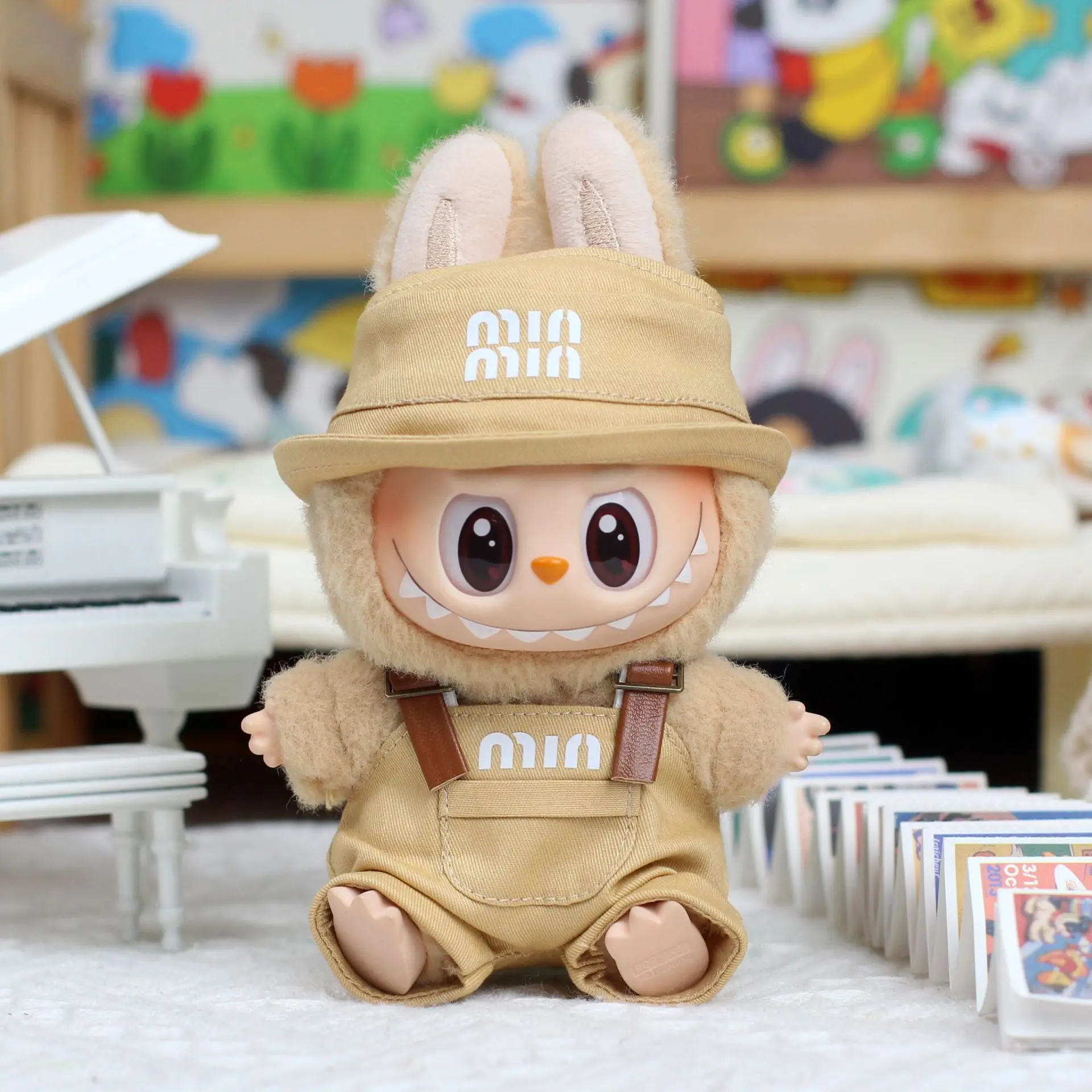 Wholesale New Labubu Clothes Overalls Labubu Fisherman Hat Overalls Set ...
