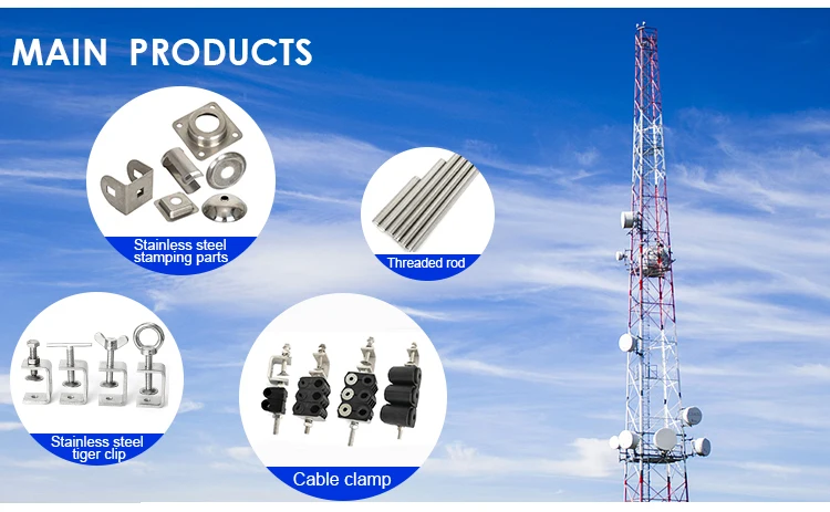 Elliptical Waveguide Cable Clamps Hanger Kit Fastening System On Pylon ...