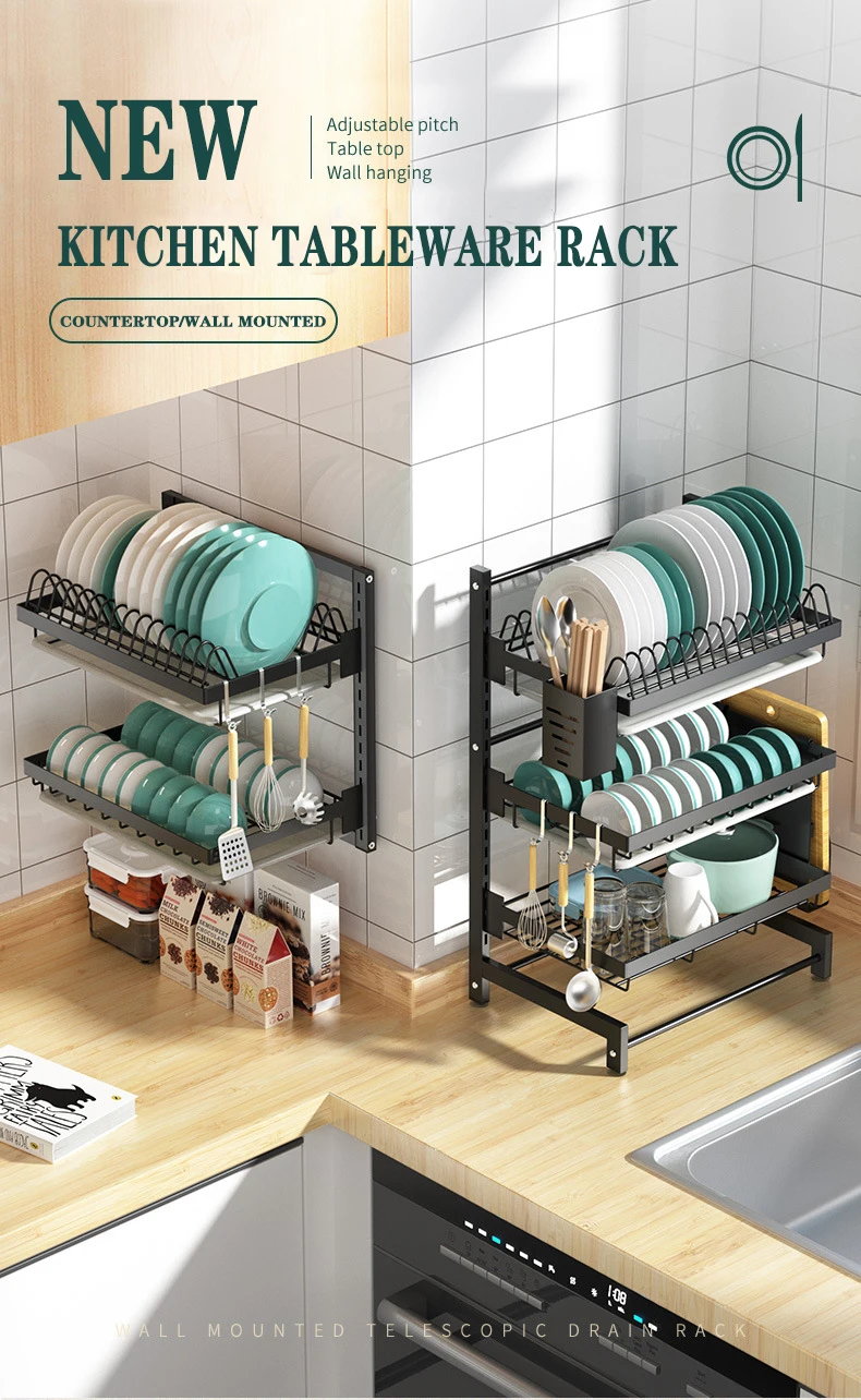 Dish Storage Racks Shelving Units Kitchen Holder Stainless Steel Bowl ...