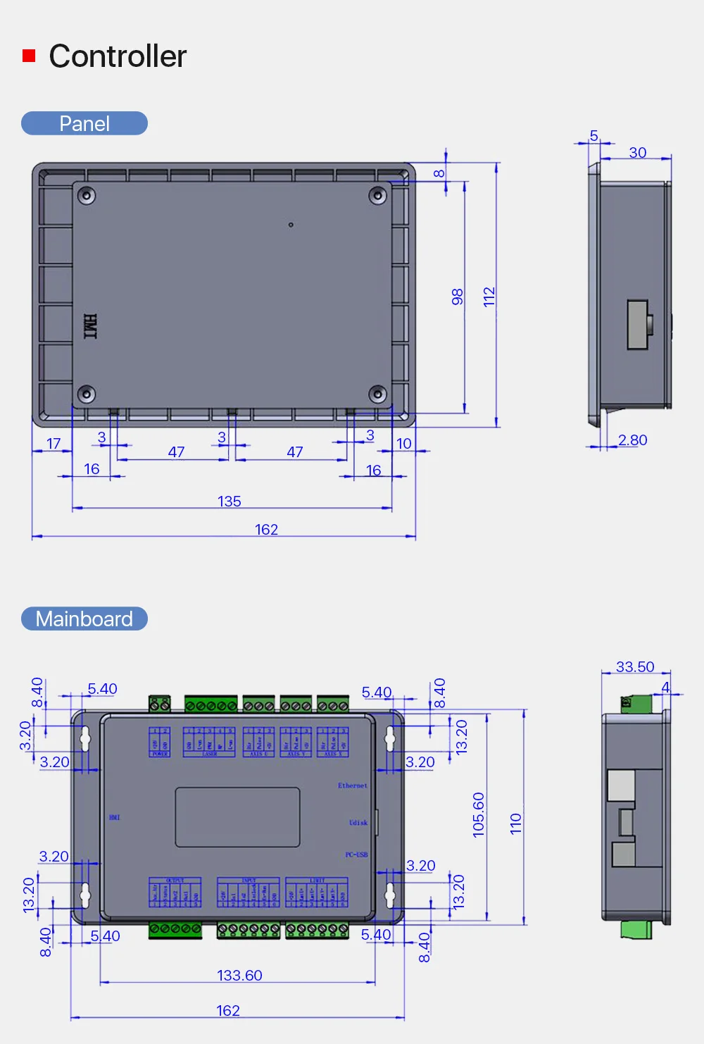 Cloudray Cl280 K40 Series Upgrade Kit K40 Laser Machine Parts Co2 Laser ...