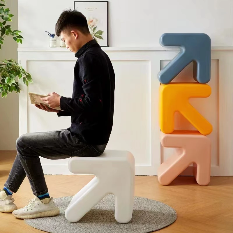 Modern Customized Children Shoe Stool Kids Plastic Arrow Chairs - Buy ...