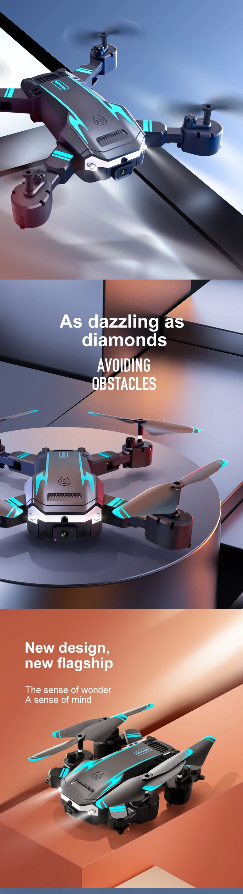 Outdoor Drones S6 - 4K Camera and GPS FPV Folding Quadcopter