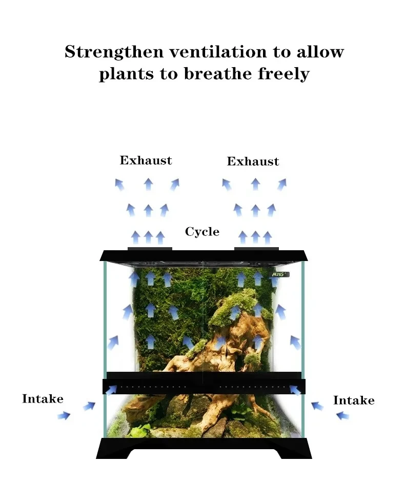 Reptile Intelligent Temperature Terrarium Exhaust Extractor Motor ...