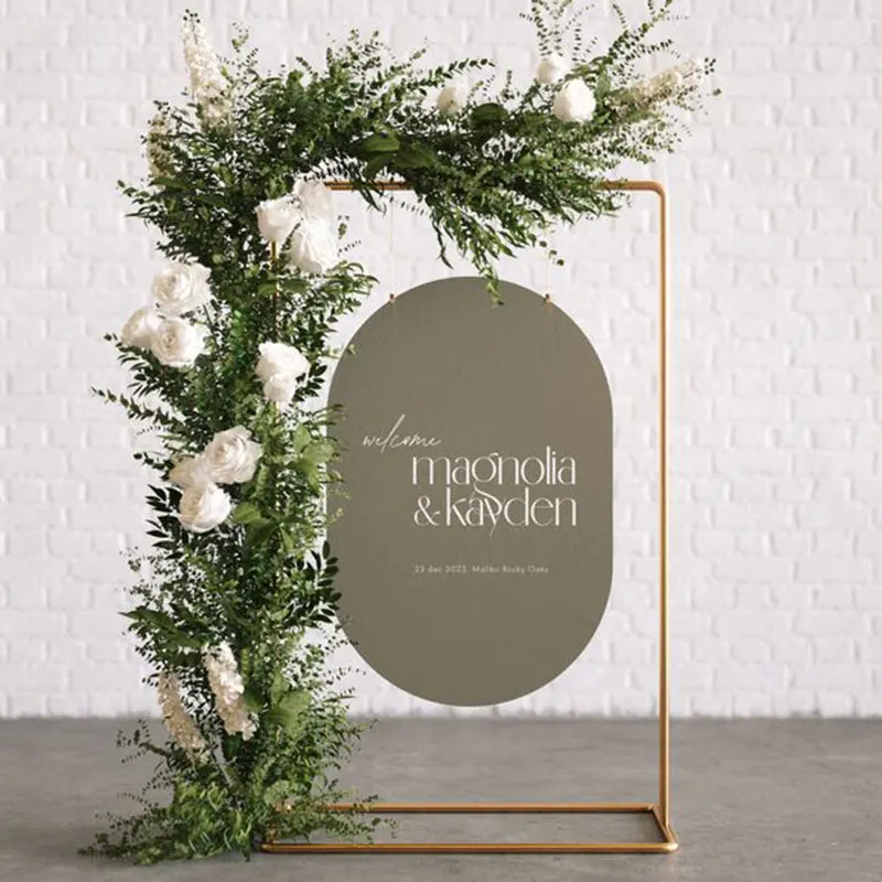 Custom Wedding Arch Frame Welcome Stand Free Standing Wedding Ceremony ...