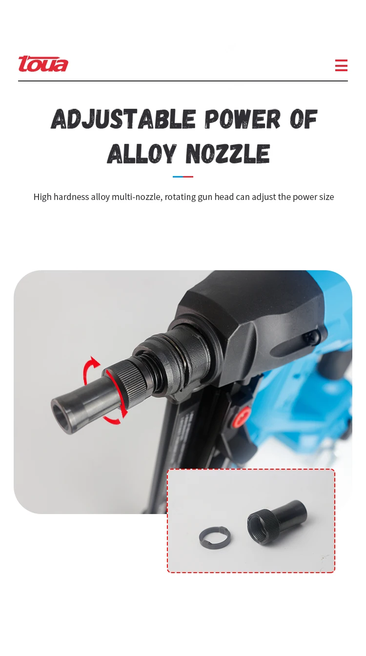 Toua DCCN40A Battery Powered Steel Nails Nail Gun for DIY