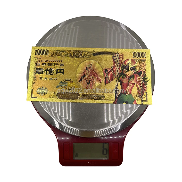Anime Currency Japan Saint Seiya Yen Money Collection Cards Pet 24k ...