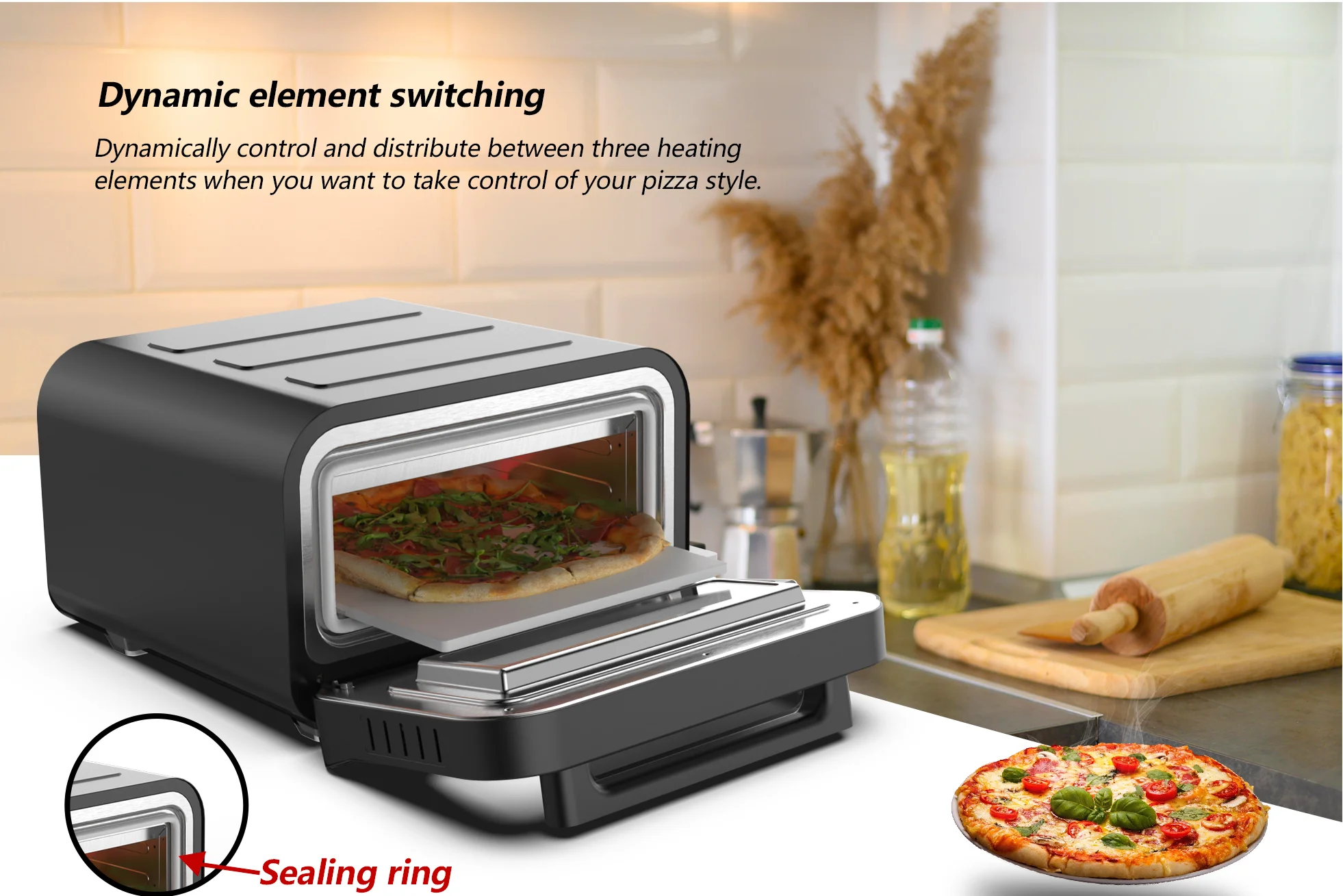 Professional Electric Toasters Pizza Ovens 1700w Home Modern Pizza Oven