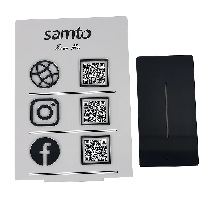 Custom Countertop Clear Acrylic QR Code Holder - Wholesale Custom Countertop Clear Acrylic QR Code Holder - Wholesale