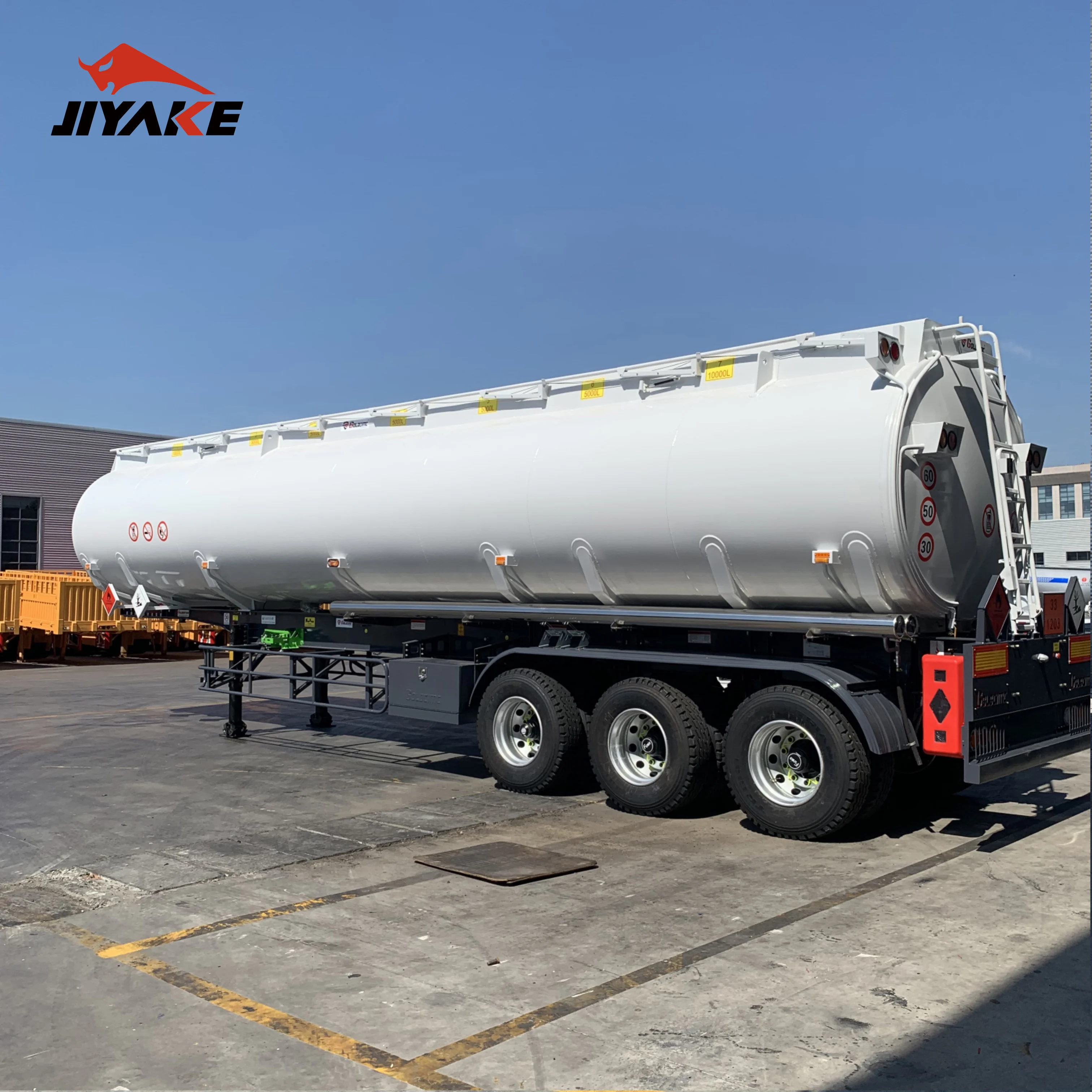 3 Axle 30000-50000L Steel Tank Semi Trailer with 60T Max Payload Dual ...