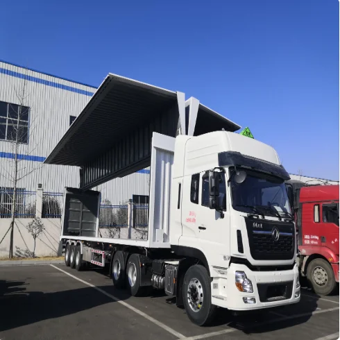 Alibaba.com: Customizable Flying Wing Truck Trailer with Doors Open on ...