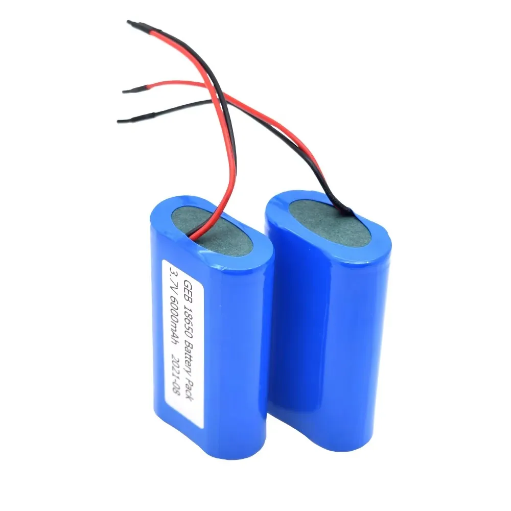 GEB Factory 18650 1S2P 3.7V 6000mah 7000mAh 6400mAh 5200mAh Lithium ...