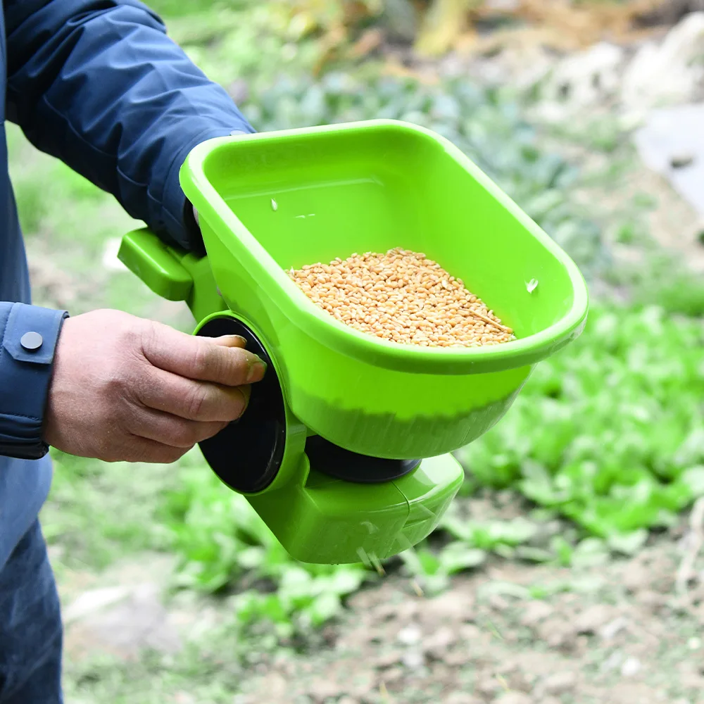 Vertak Hand Held Plastic Manual Grass Seed Salt Spreader Garden 3l ...