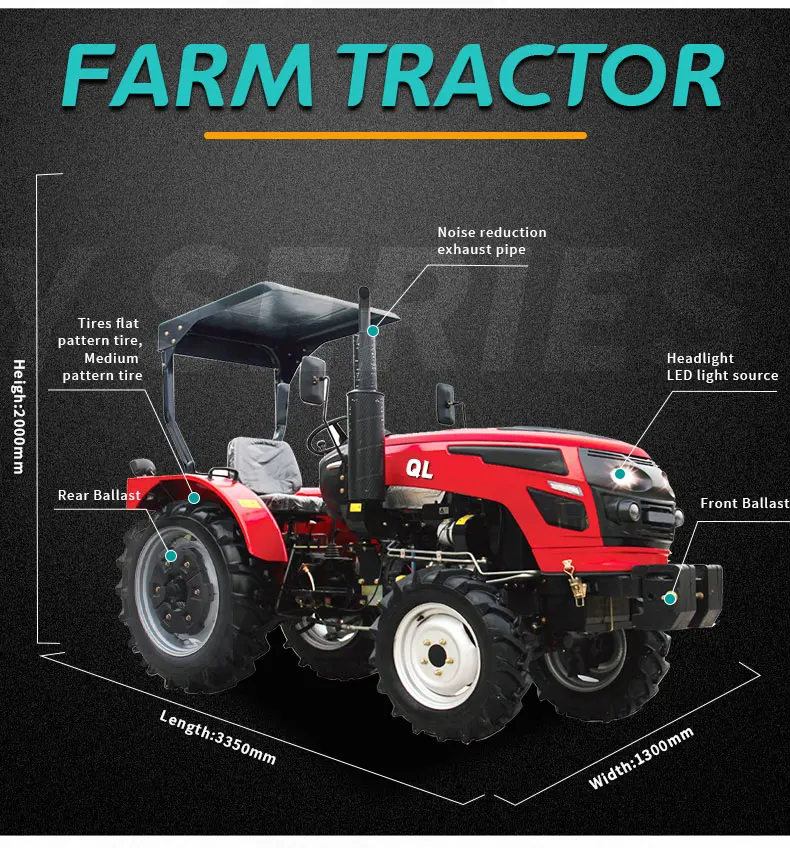 Multifunction Agricolas 4wd Farmer Tractores Compact Agriculture ...