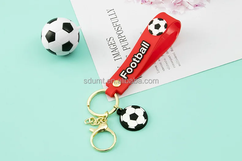 Hot Sale Car Pendant Key Chain Ring Cute Simulation Mini Football ...
