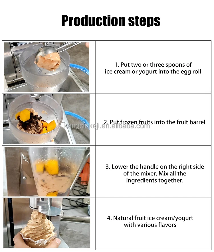 Commercial Milkshake Blizzard Mixer Flurry Ice Cream Maker Soft Serve ...