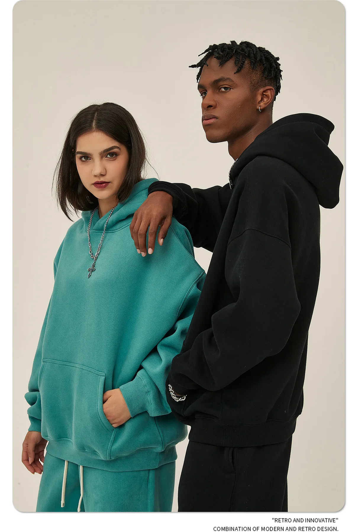 High Quality Custom Logo Cotton Hoodies - Heavyweight Fleece