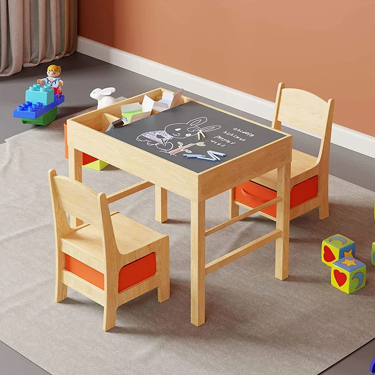 4 In 1 Children Drawing Sensory Party Study Writing Storage Design Wood ...