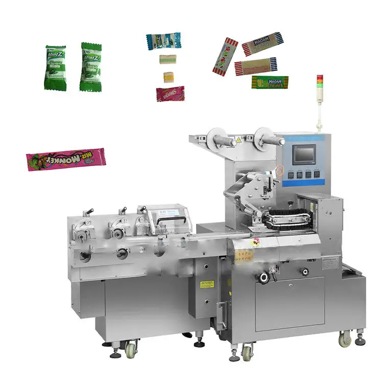 Candy Wrap Chewing Gum Packaging Wrapping Machine High Speed Automatic ...