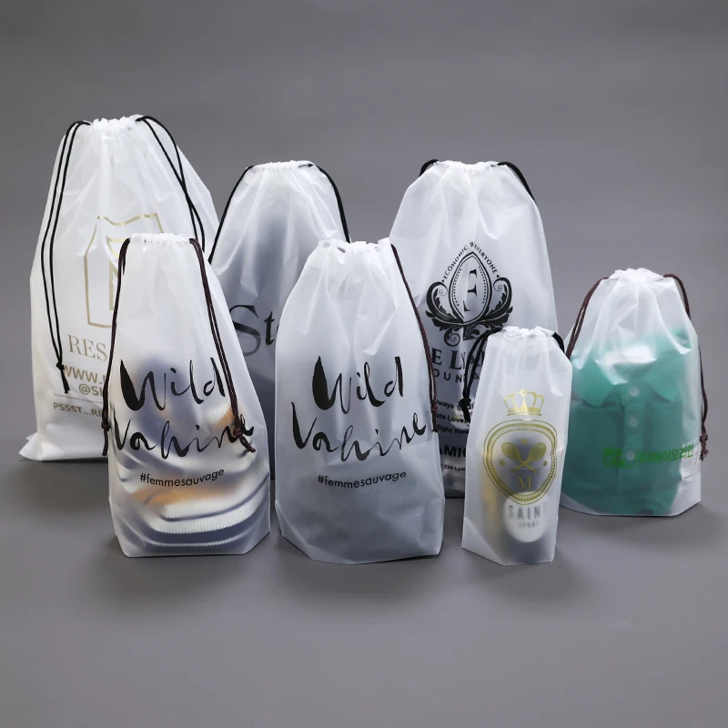 China Custom Drawstring Handle Packing Jeans Cloths Wigs EVA White ...