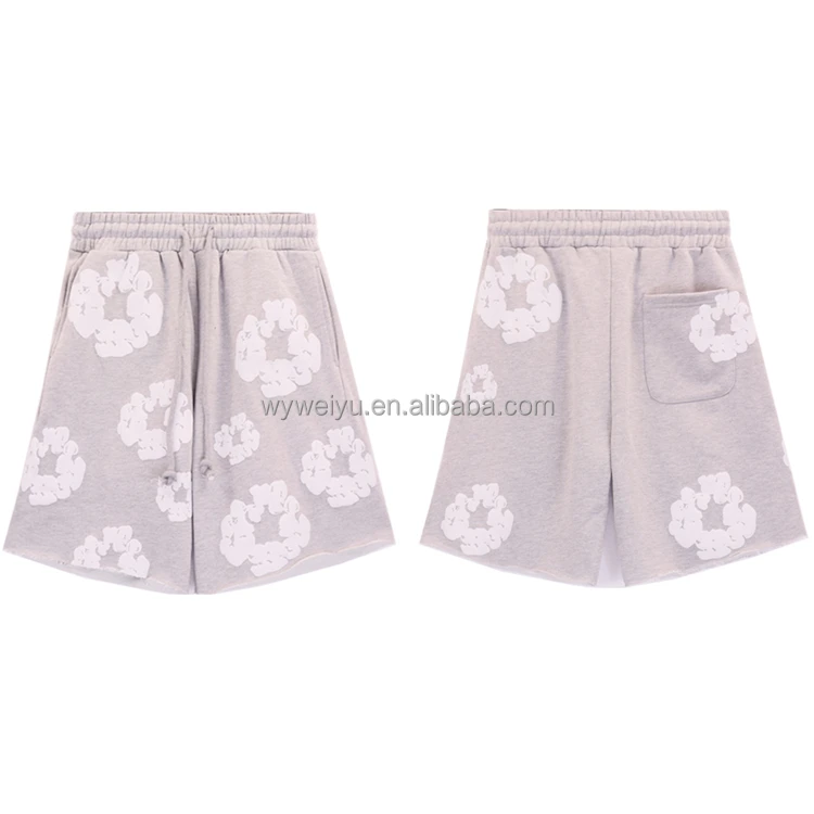 Wholesale Puff Tears Print Drawstring Shorts 100% Cotton Summer Men's ...