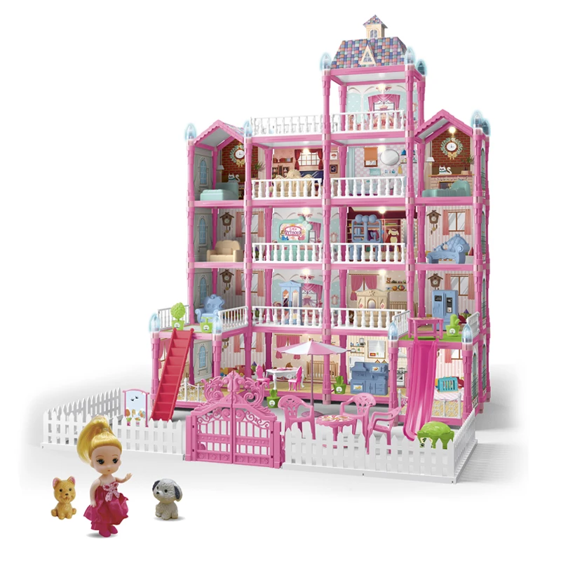 379PCS Luminous DIY Villa Toy - Safe Plastic Fun for Kids