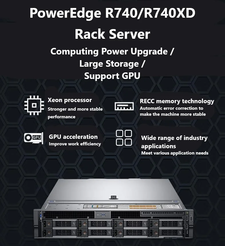 EMC PowerEdge R740xd Server Intel Xeon 4210 2U Rack Server Network ...