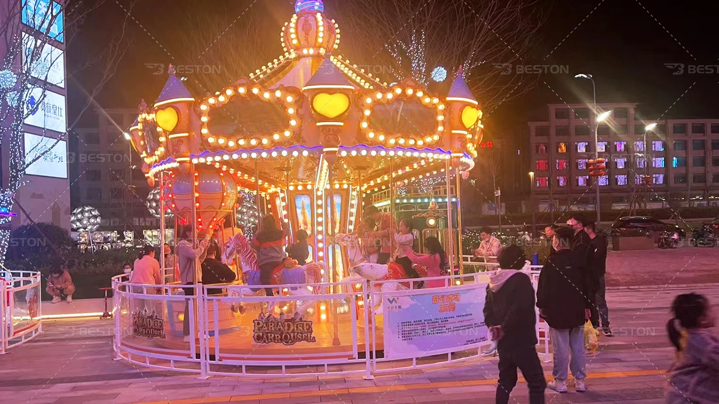 16 Seats Retro Carousel Rides - Fun for Kids & Easy Operation