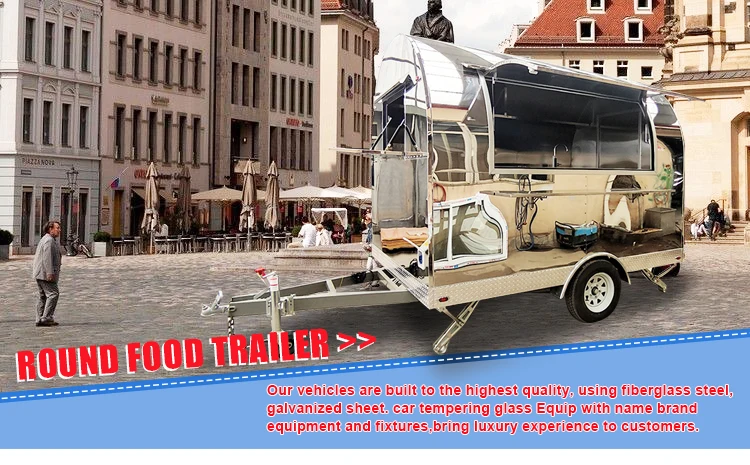 High Quality Fiberglass Fast Food Vending Trailer/ Food Caravans ...