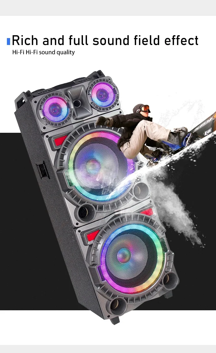 Oem Hifi Sound System,12 Inch Woofer Powered Speaker,Double Bass Rgb ...