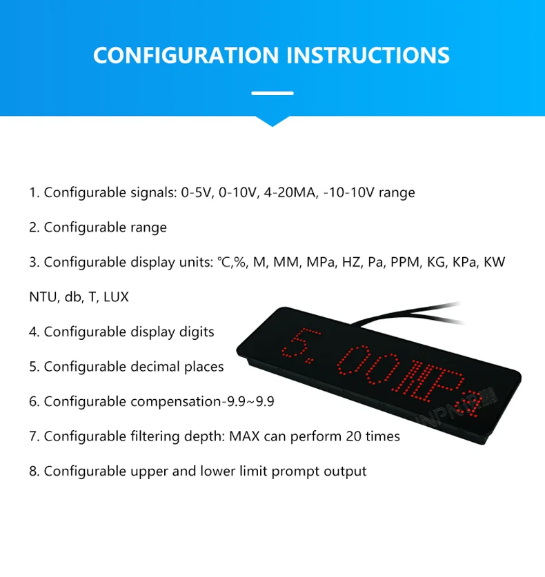 SUNPN 4-20ma/RS485/profinet Communication Screen Industrial Equipment ...