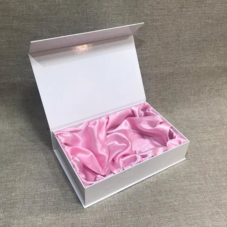 Luxury Large Deep Rectangular Rose Gold Satin Lace Packages Human Hair ...