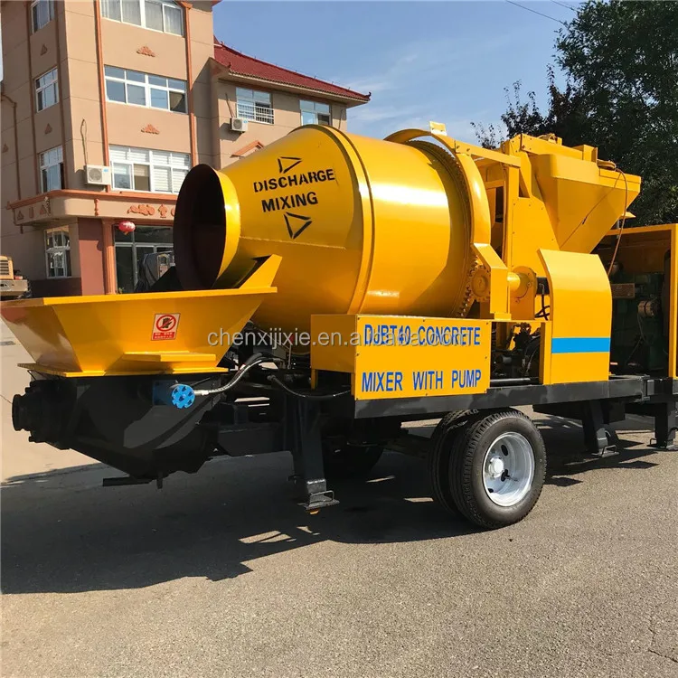 Dw New Mini Concrete Mixer With Pump Diesel Engine Concrete Pump ...