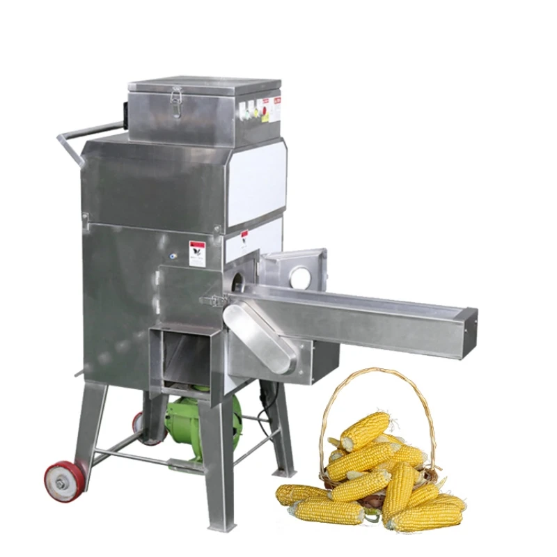 Green sweet corn cutter sheller fresh corn maize threshing machine ...