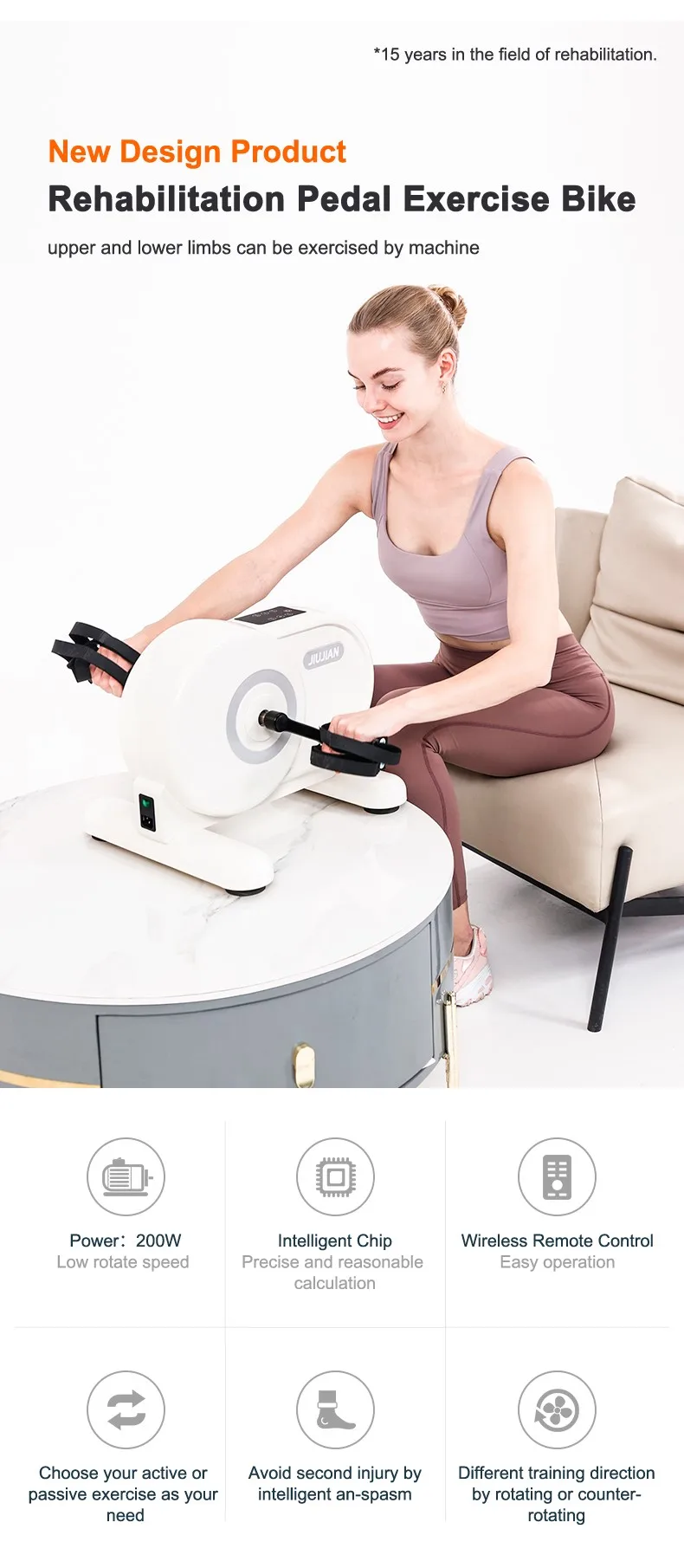 Portable Home Trainer Easy Cycle Elderly Rehabilitation Mini Pedal ...