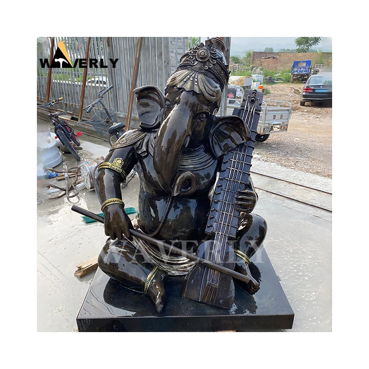 Big Indian Lord Large Bronze Copper Ganesh Statue Hindu God Ganesha ...