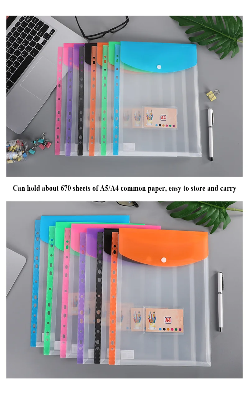 A4 Folder Storage Clip - Durable & Waterproof Document Bag