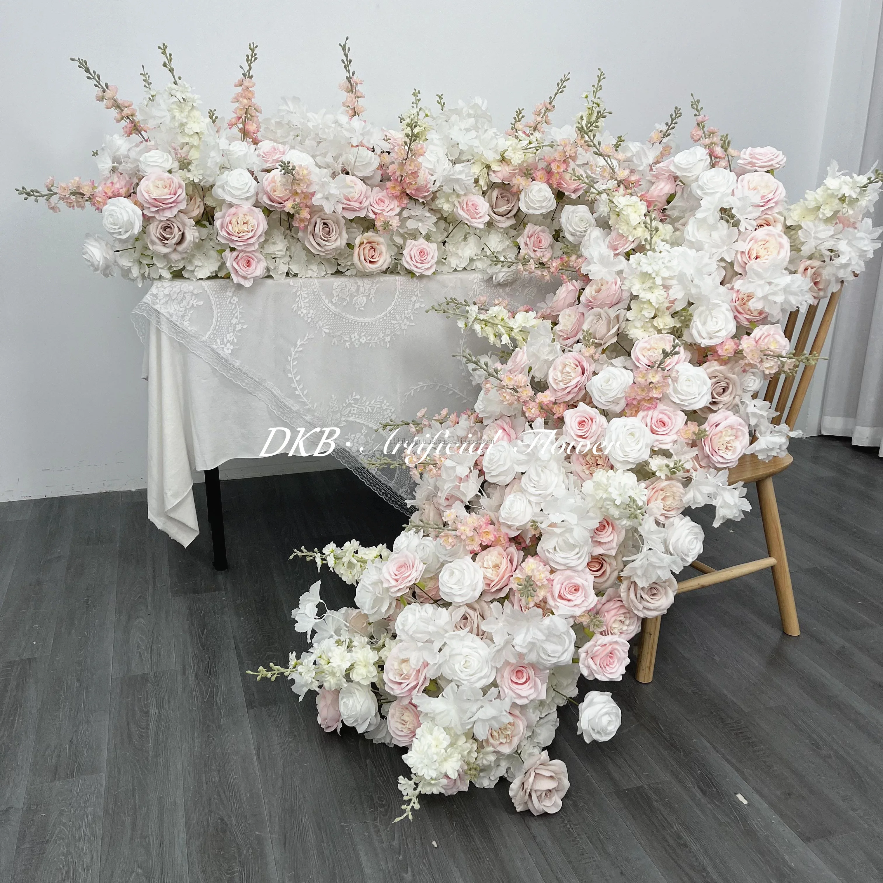 Artificial Floor Floral Arrangements White Wed Aisle Flower Floral ...