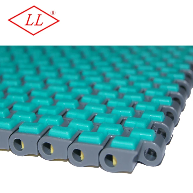 0.5'' Pitch Modular Belt Conveyor Top Rubber Heat Resistant Plastic ...